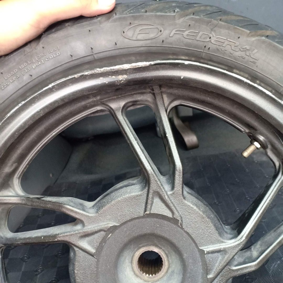 Click 150i mags w/ tire and disc, Car Parts & Accessories, Mags and ...