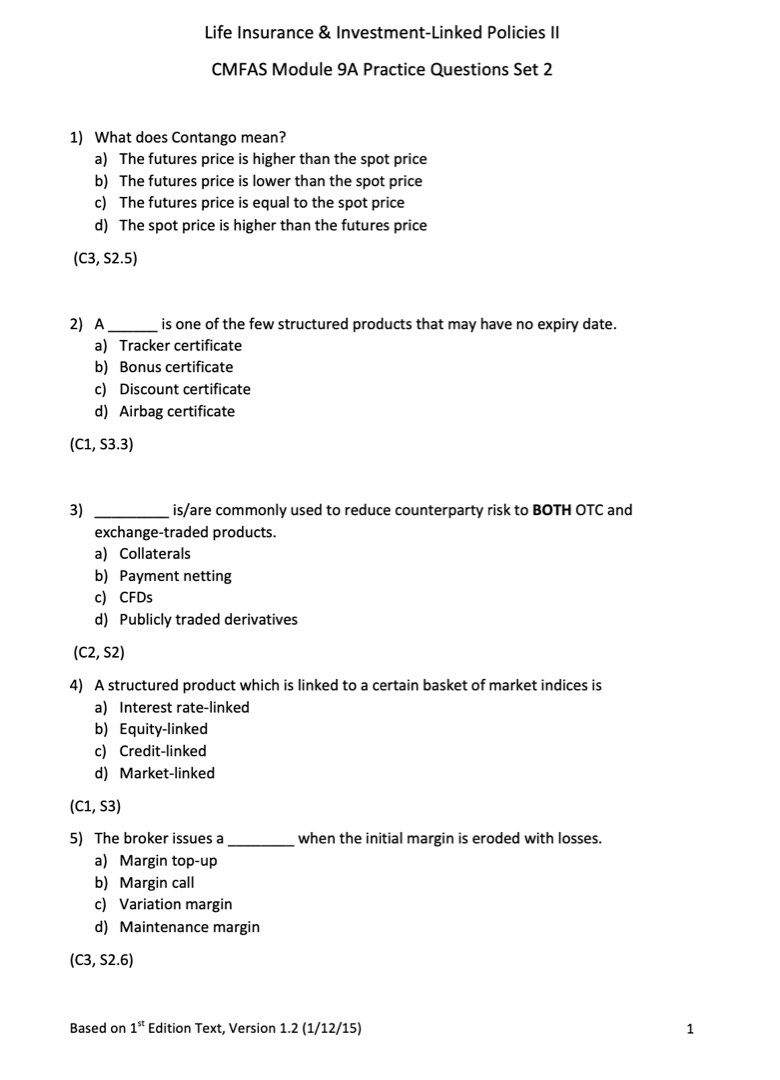 CMFAS M9A Notes & Mock Exams, Hobbies & Toys, Books & Magazines ...