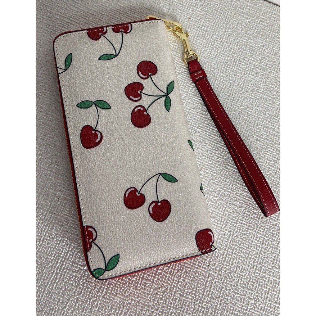 Coach Cherry Long Wallet, Women's Fashion, Bags & Wallets, Wallets ...