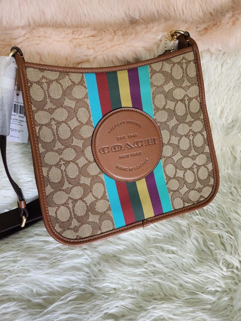 COACH Dempsey File Bag In Signature Jacquard With Stripe And Coach ...