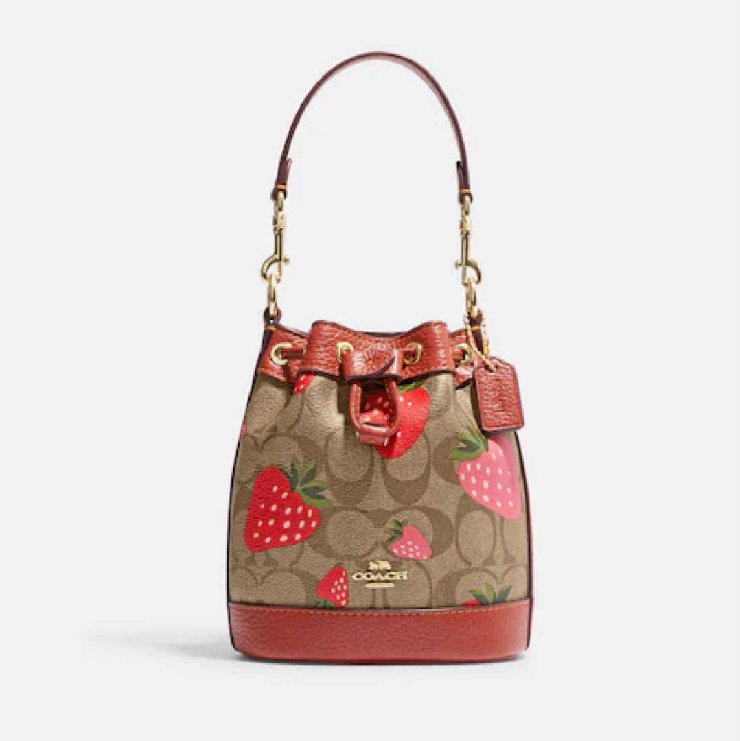 Coach Strawberry Bucket Sling Bag, Women's Fashion, Bags & Wallets ...
