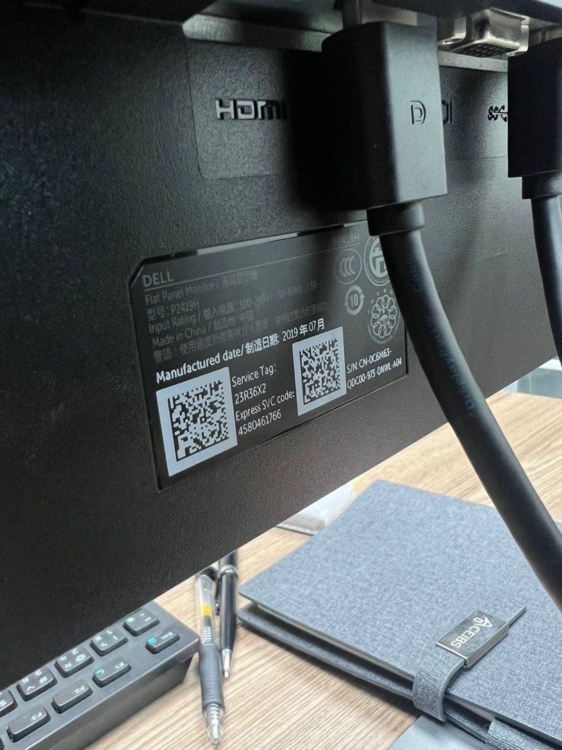 Dell Flat Panel Monitor P2419H/Monitor Stand, 電腦＆科技, 電腦周邊及配件, 電子屏幕 ...