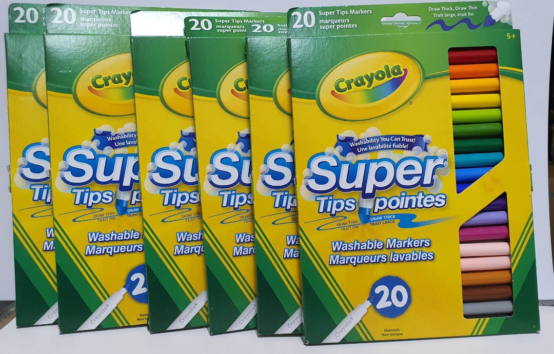 Crayola SuperTips Washable Markers 20 pcs on Carousell