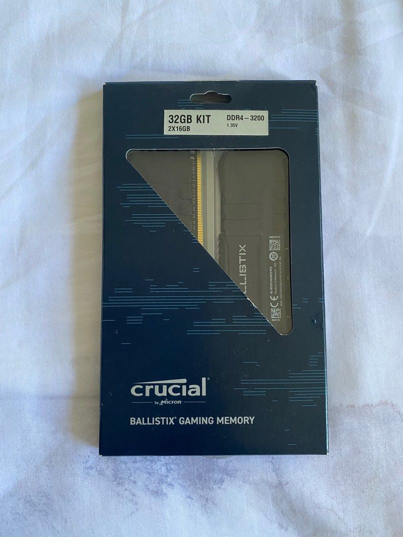 Crucial Gaming 32GB (16x2) 16CL 3200mhz RAM, Computers & Tech, Parts ...