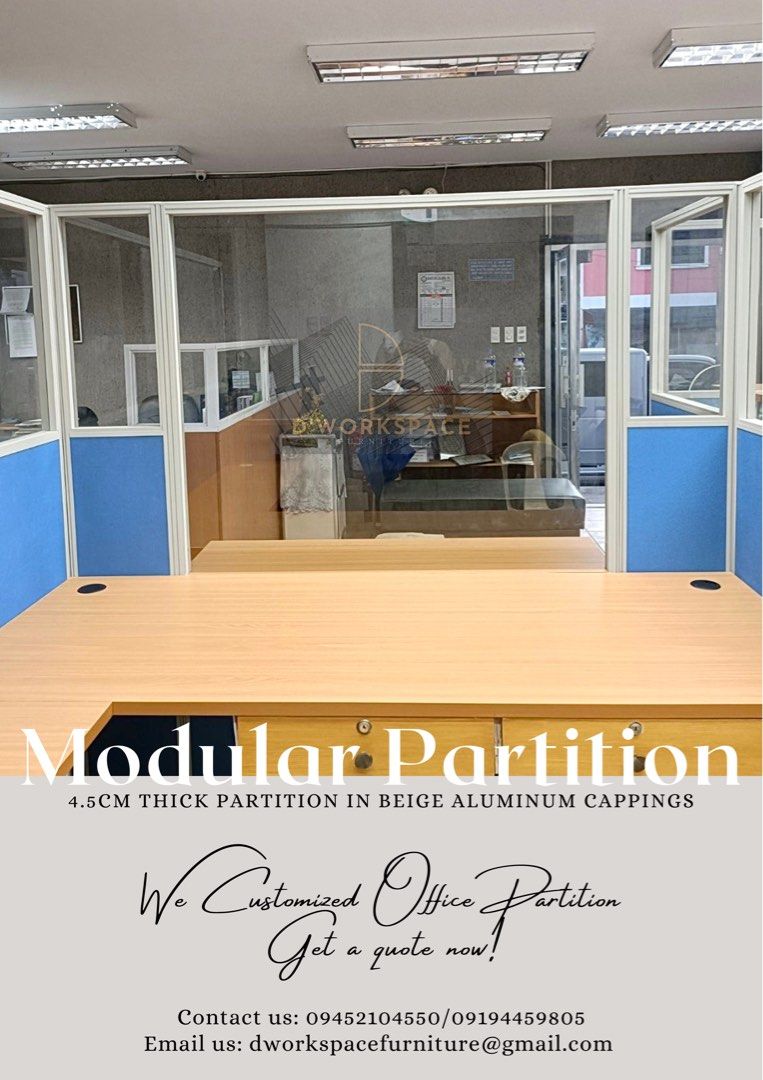 Customized Office Partition, Furniture & Home Living, Office Furniture ...