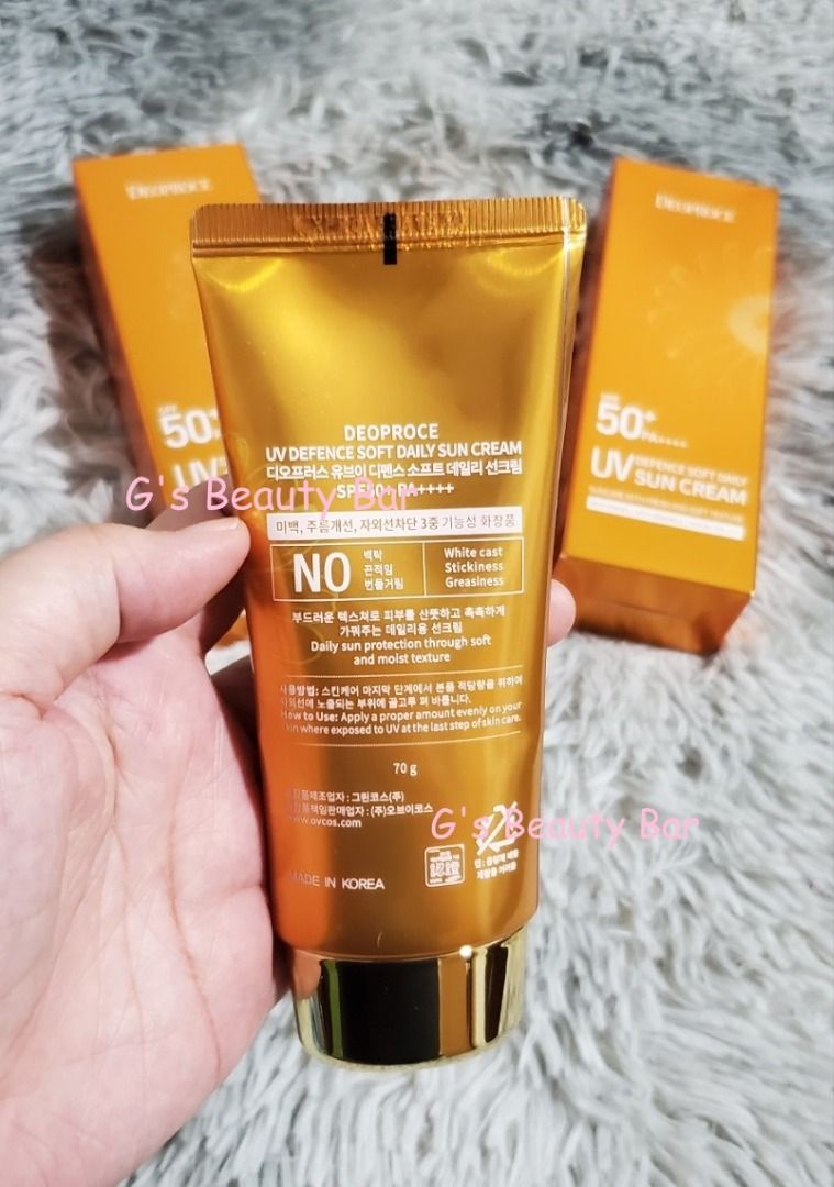 Deoproce UV Defence Soft Daily Sun Cream SPF50+ PA++++ 70g - Authentic ...