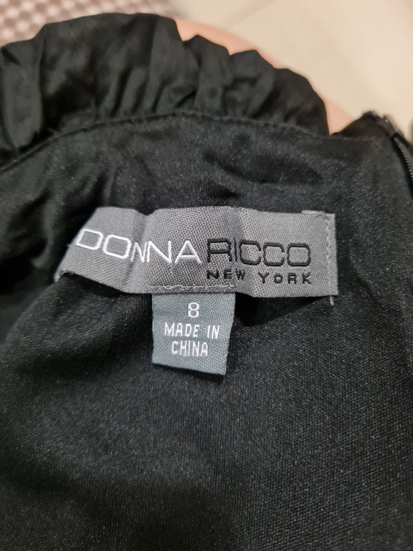 donna ricco black fitted dress on Carousell