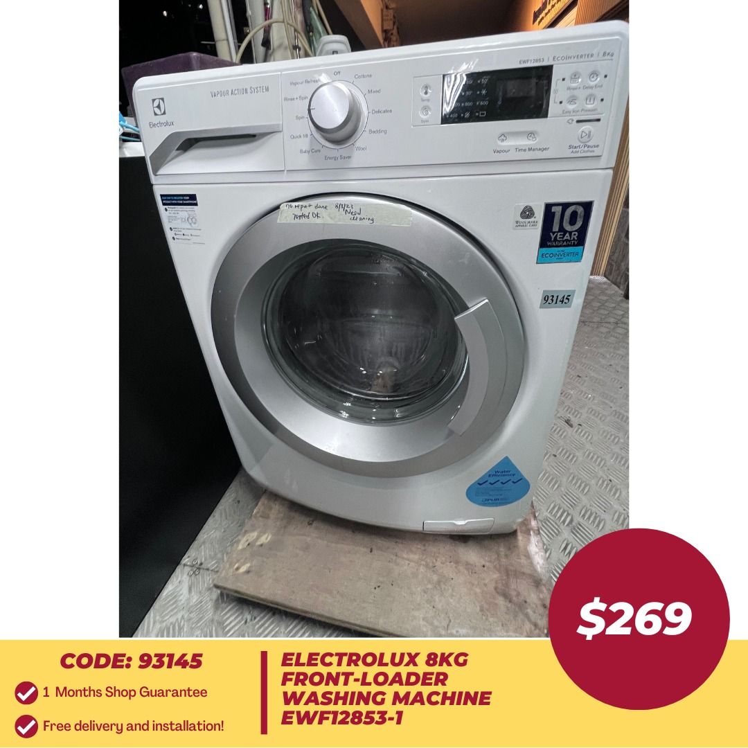 ELECTROLUX 8KG Front-Loader Washing Machine EWF12853-1 (93145), TV ...