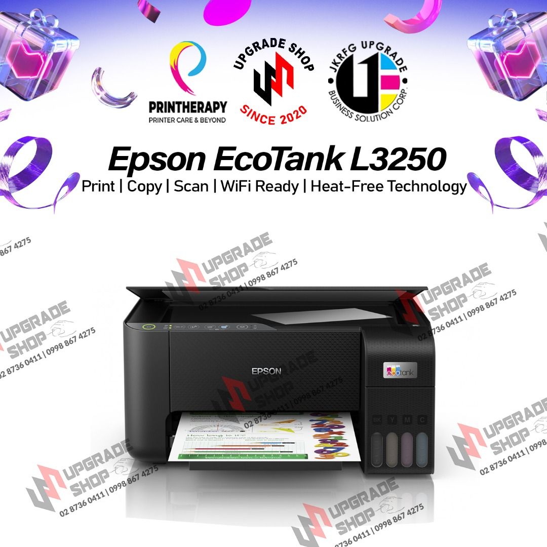 Epson EcoTank L3250 A4 Wi-Fi All-in-One Ink Tank Printer, Computers ...