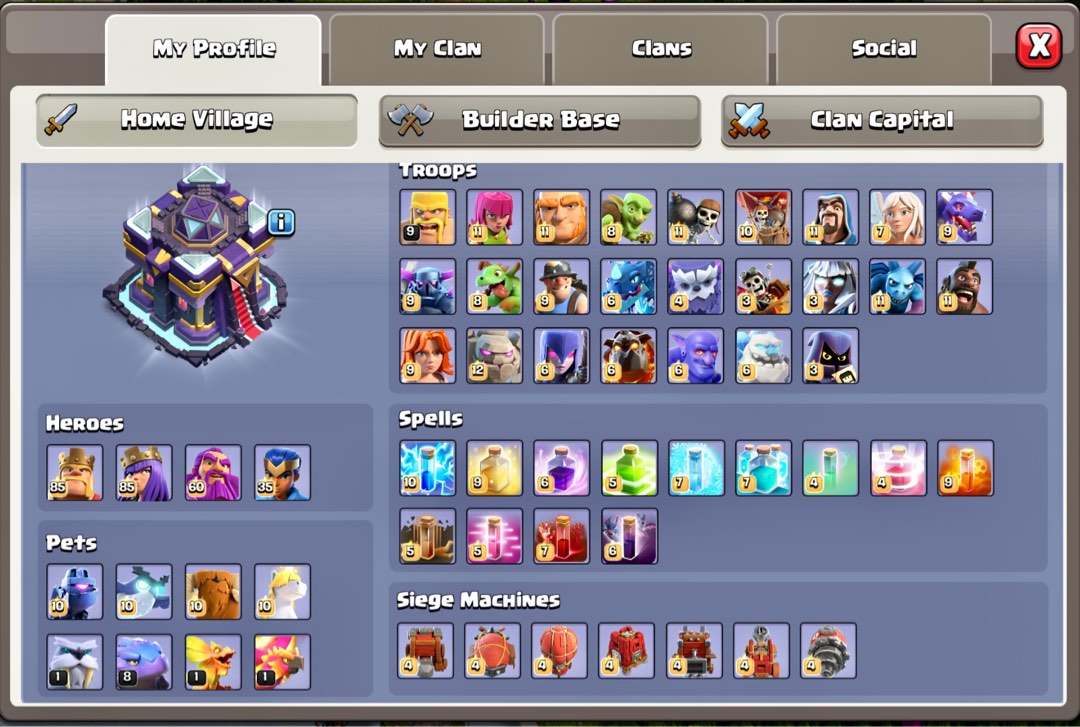 Fast deal @$330 with 15k gem fully maxed hero all new pet unlock clash ...