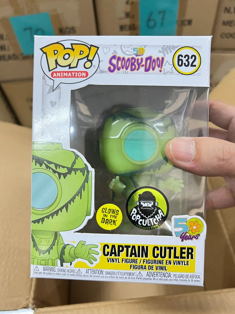 Funko Pop! Popcultcha Exclusive Scooby Doo #632- Captain Cutler (Glow ...