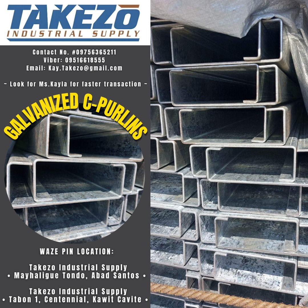 GALVANIZED C-PURLINS, Commercial & Industrial, Industrial Equipment on ...