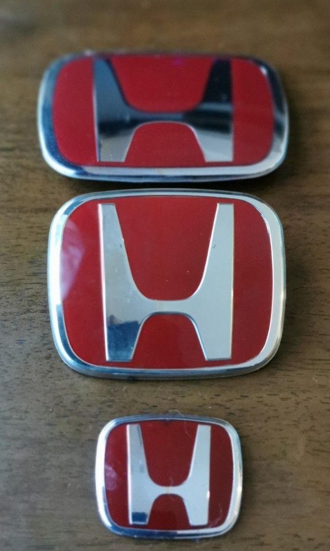 Honda Red emblem, Car Accessories, Accessories on Carousell