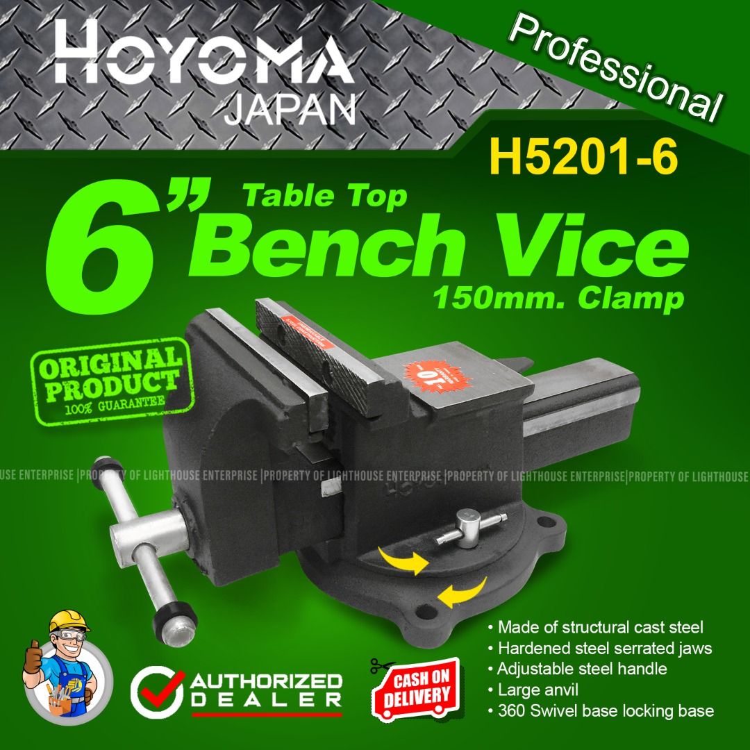 HOYOMA Japan Bench Vise / Steel Vise (6") LIGHTHOUSE ENTERPRISE ...