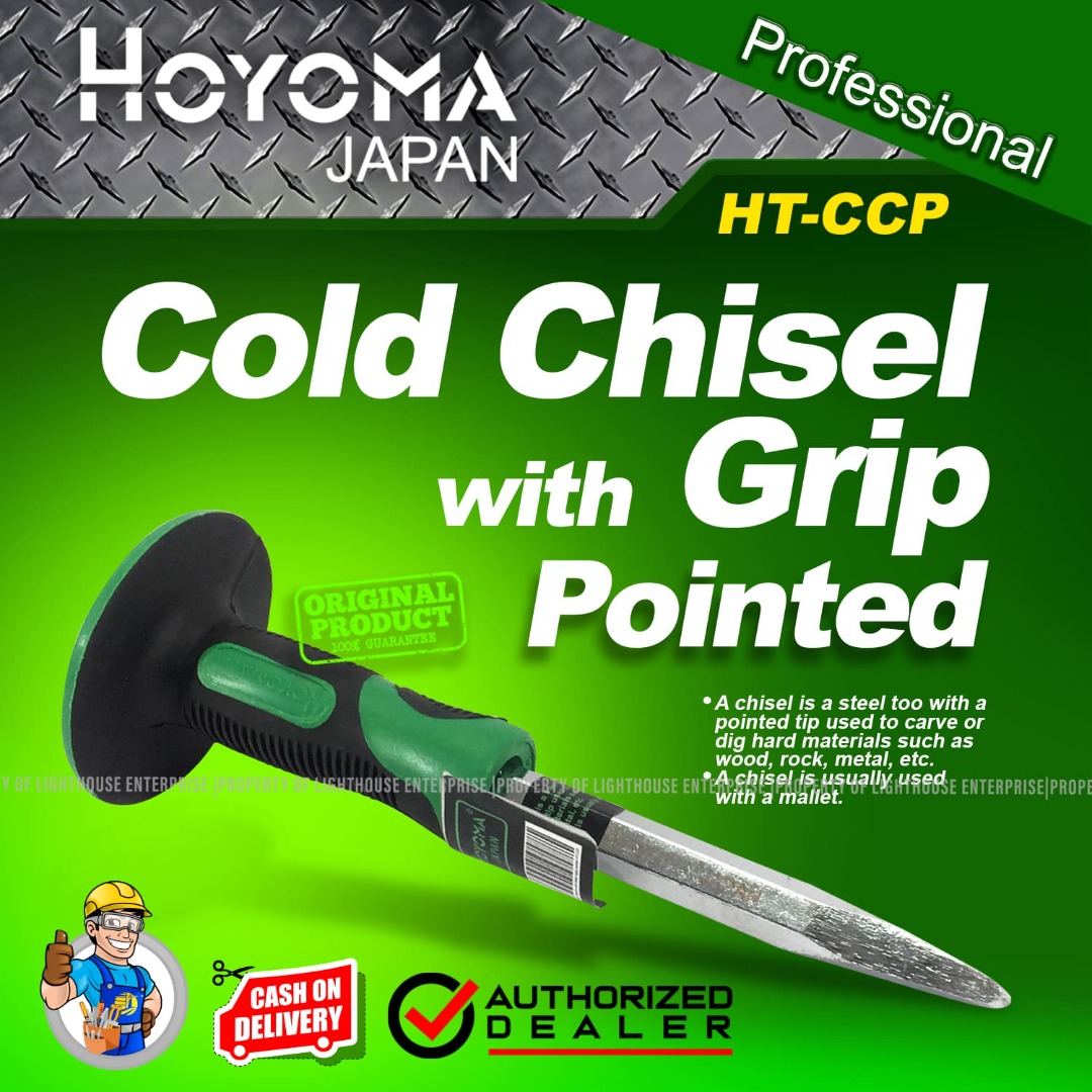 HOYOMA Japan Cold Chisel w/ Grip (POINTED) LIGHTHOUSE ENTERPRISE on ...
