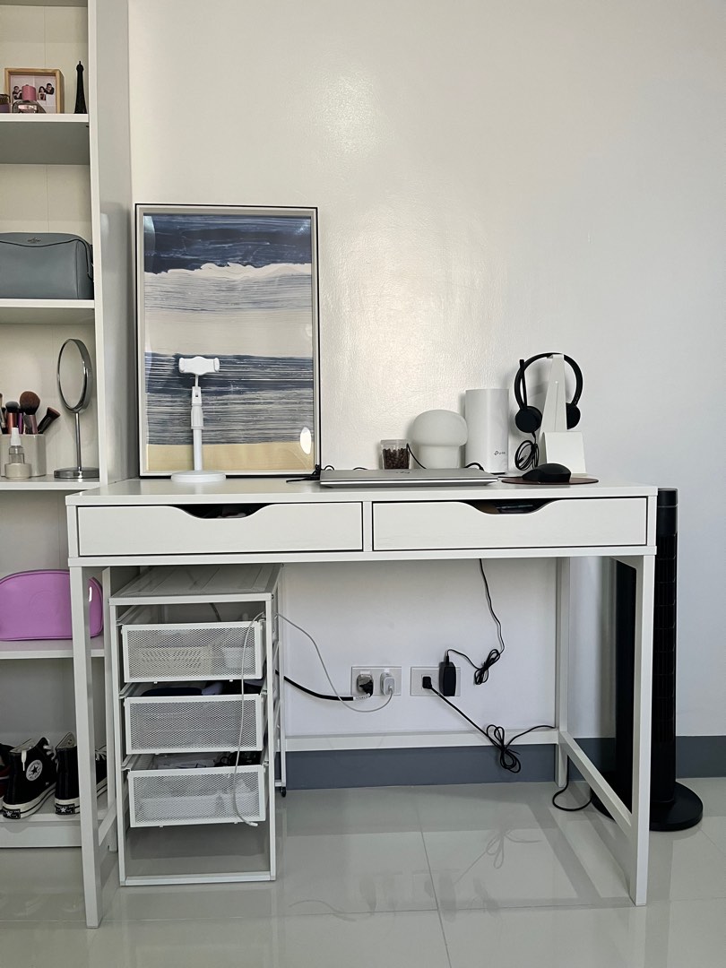 IKEA ALEX TABLE + FLINTAN CHAIR SET on Carousell