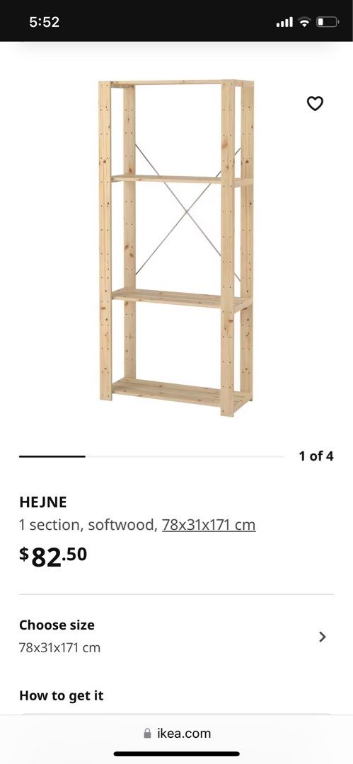 IKEA Hejne shelf unit, Furniture & Home Living, Furniture, Shelves ...