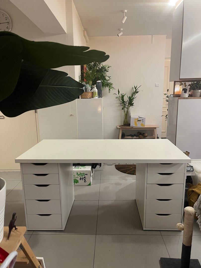 IKEA lagkapten / alex table drawer unit, Furniture & Home Living ...