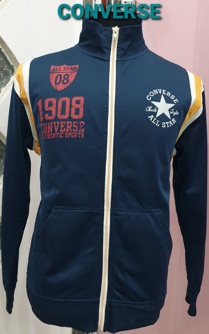 Jaket converse kain sambung, Men's Fashion, Coats, Jackets and ...