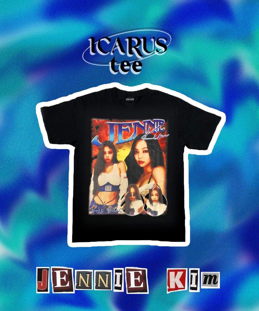 jennie kim blackpink band / rap tee, Men's Fashion, Tops & Sets ...
