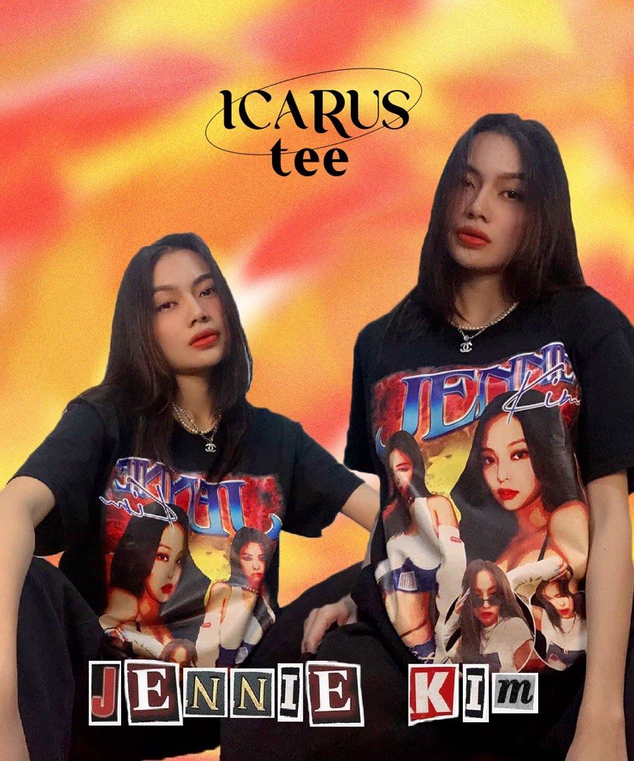 jennie kim blackpink band / rap tee, Men's Fashion, Tops & Sets ...