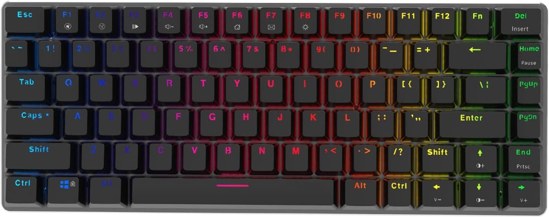 (K00062) AJAZZ First Blood Geek RGB 82 key layout Backlit Mechanical ...