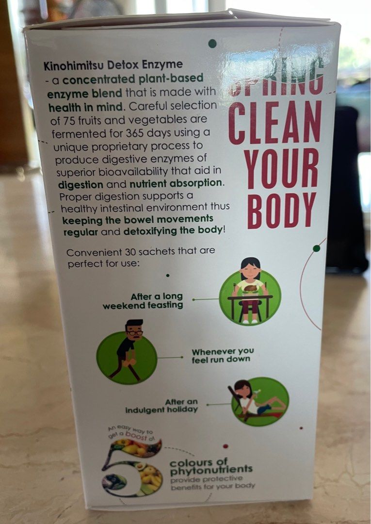 Kinohimitsu Detox Enzyme (20 sachets), Health & Nutrition, Health ...