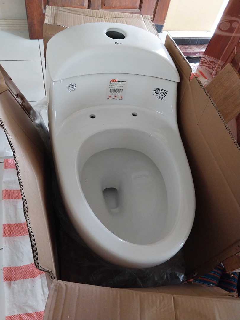 kloset duduk Kris Monoblok / wc duduk ACE Hardware, Perabotan Rumah di Carousell