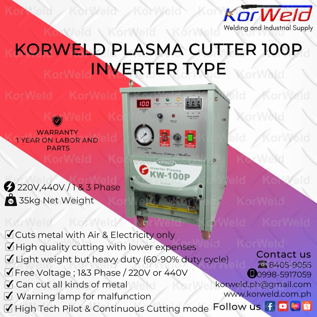 KORWELD PLASMA CUTTER 100P INVERTER TYPE on Carousell