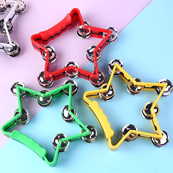 Lazer-14prs Jingles Star Shape Tambourine (PE063H), Hobbies & Toys ...