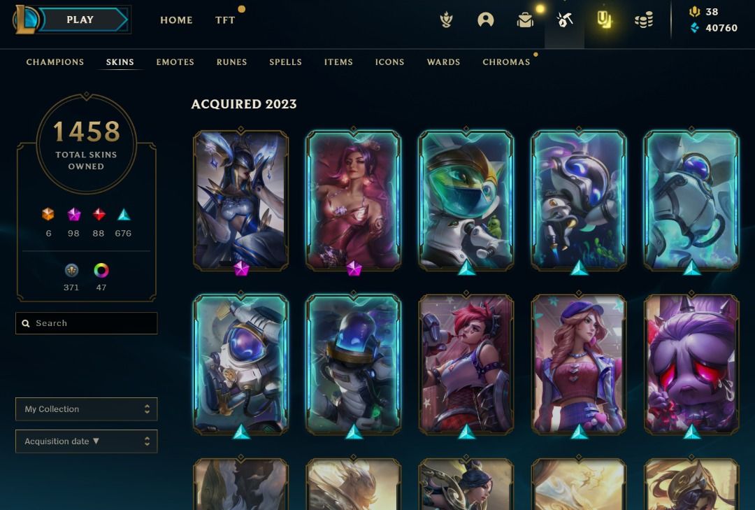 League Of Legends full skin account, Video Gaming, Gaming Accessories ...