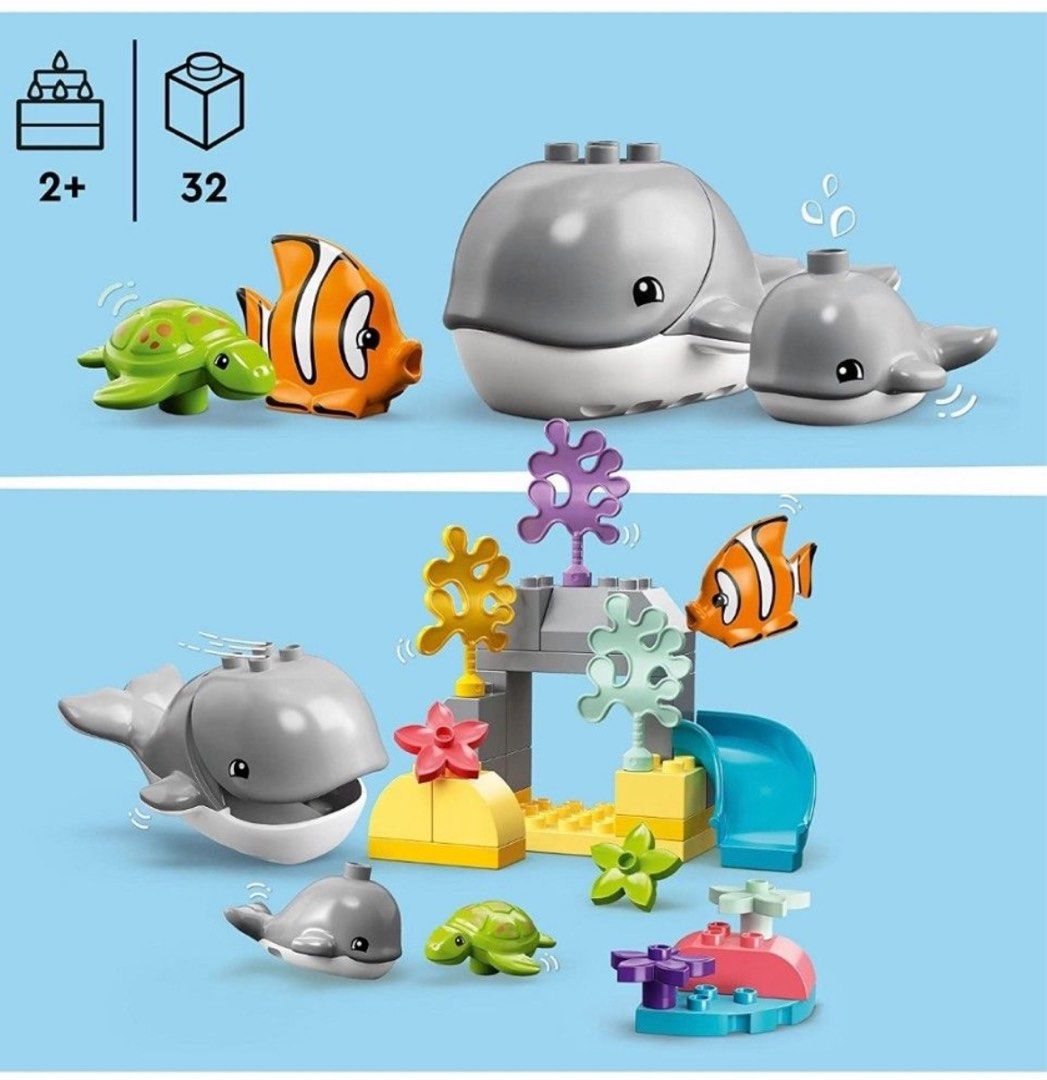 LEGO DUPLO Town 10972 Wild Animals of the Ocean (32pcs), Hobbies & Toys, Toys & Games on Carousell