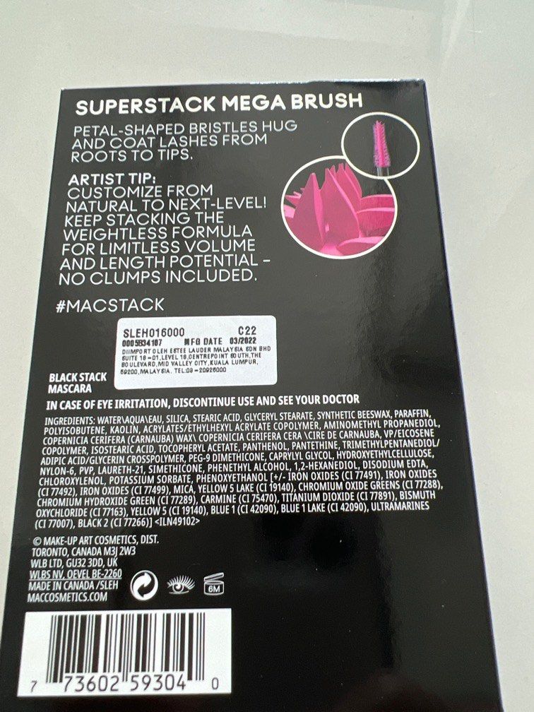 Mac Stack Mascara, Beauty & Personal Care, Face, Makeup on Carousell