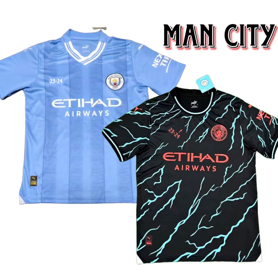 Manchester City Home Away Jersey 23-24 Football Jersey Tshirt, Men's Fashion, Tops & Sets ...