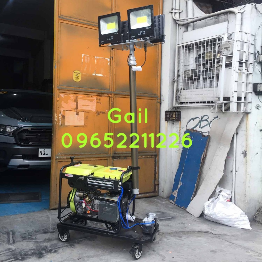 MARPRO USA Towerlight Set with 4x100W LED Lights & 6kva Open-type ...