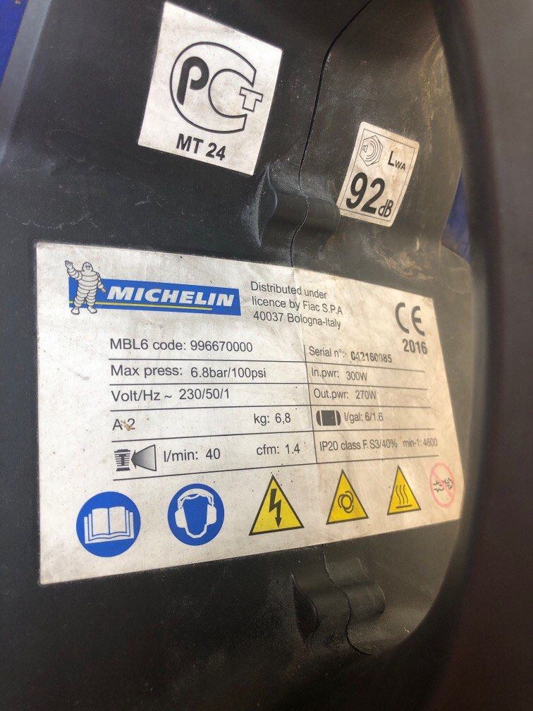Michelin MBL6 oil free air compressor, Mobile Phones & Gadgets, Other Gadgets on Carousell