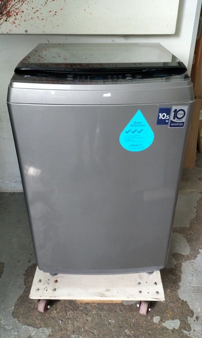 Midea 10.5kg top load Model : MA200W105D, TV & Home Appliances, Washing ...