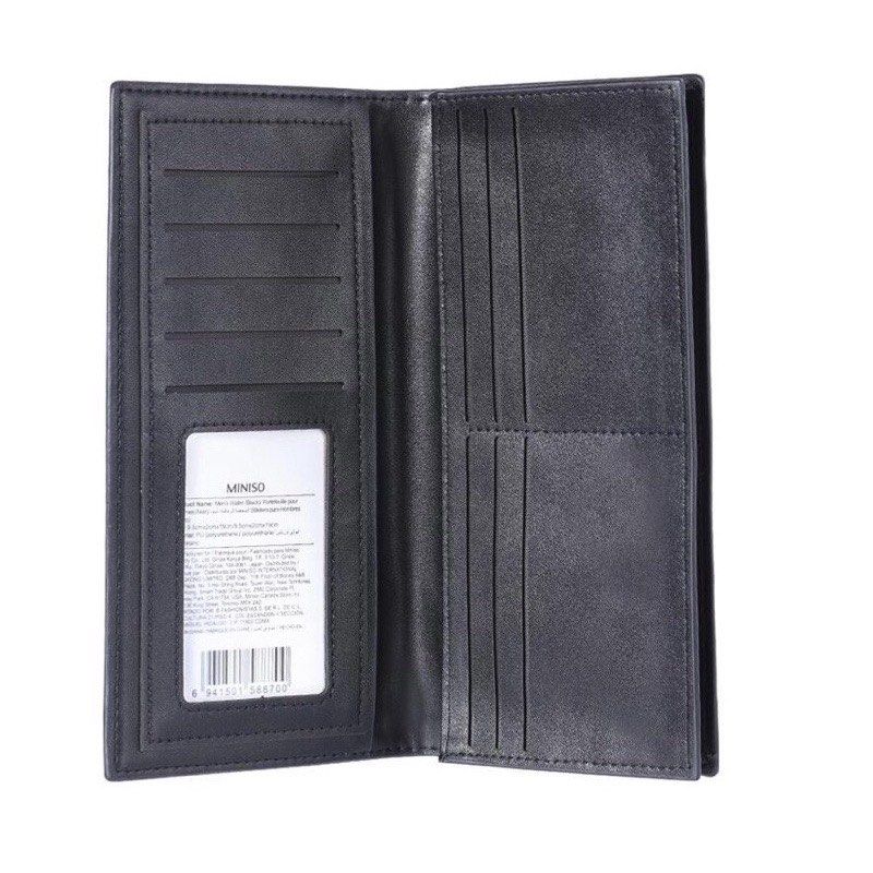 MINISO Dompet Panjang Simple Keren Polos, Fesyen Pria, Tas & Dompet ...