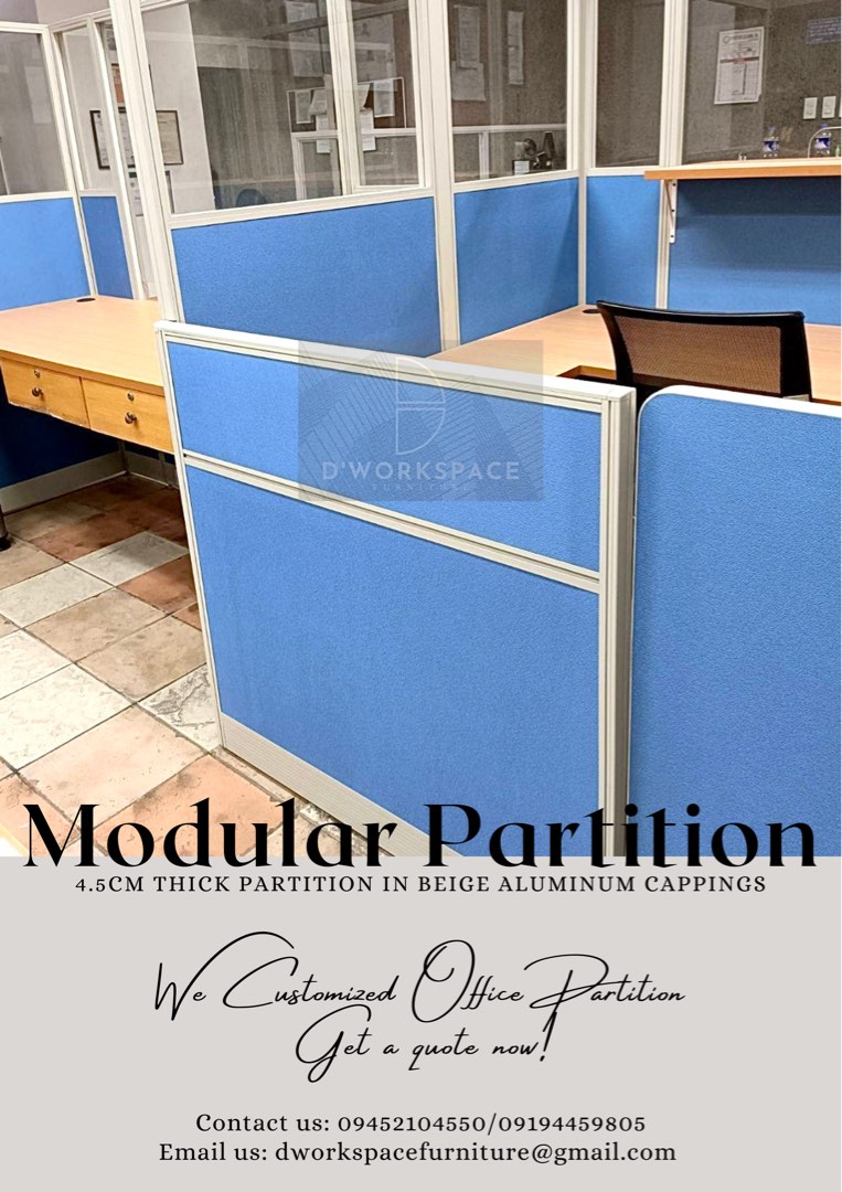 Modular Office Partition / Workstation, Furniture & Home Living, Office ...