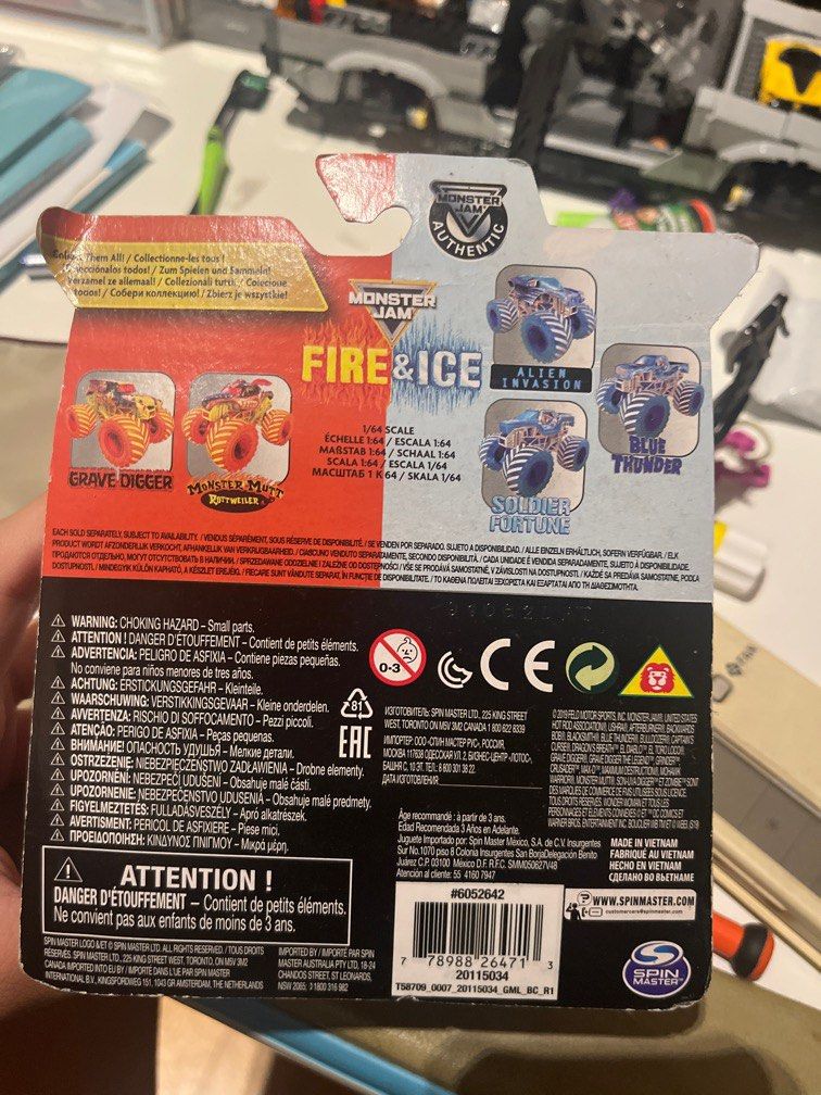 Monster Jam fire and ice soldier fortune, Hobbies & Toys, Toys & Games ...