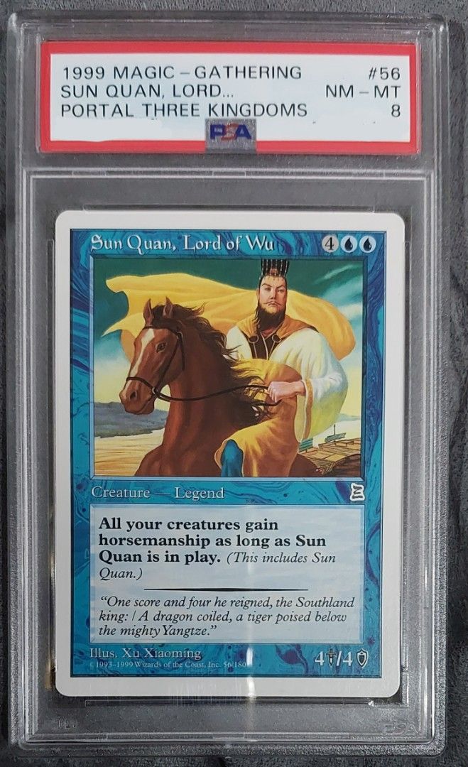 MTG Magic the Gathering Sun Quan Portal Three Kingdoms PSA 8, Hobbies ...