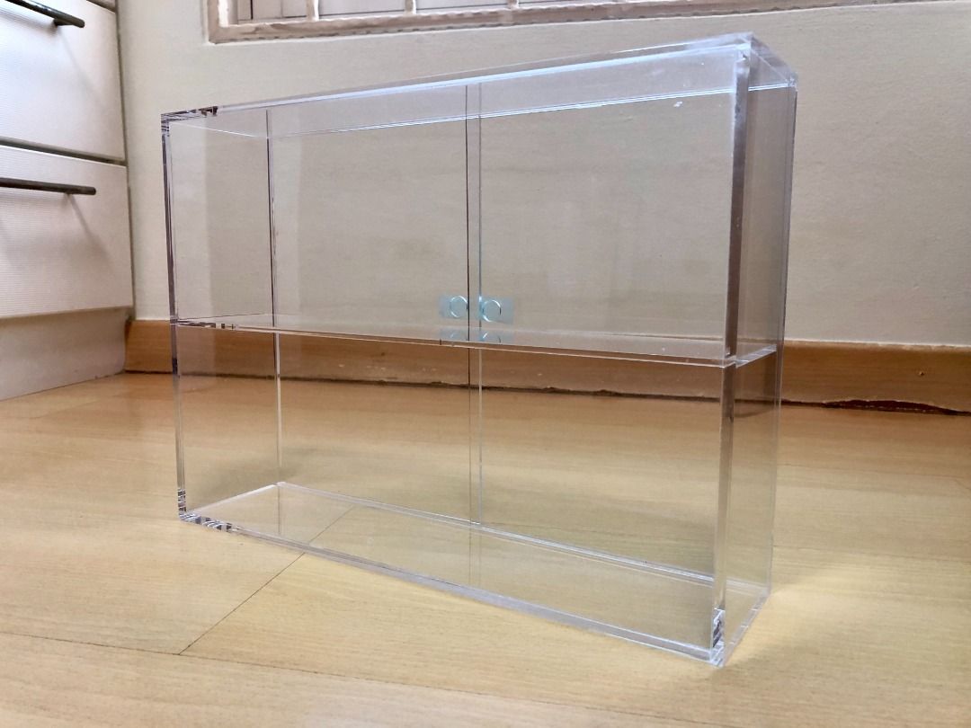 MUJI Acrylic Display Case with Sliding Doors (Large), Furniture & Home ...