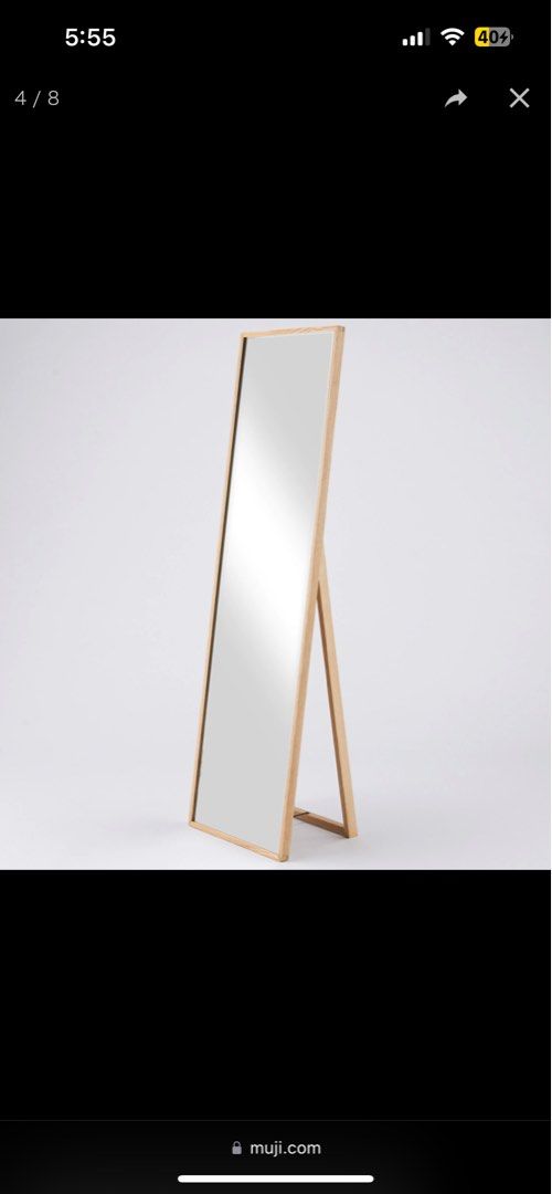 Muji mirror (good quality), Furniture & Home Living, Furniture, Other ...