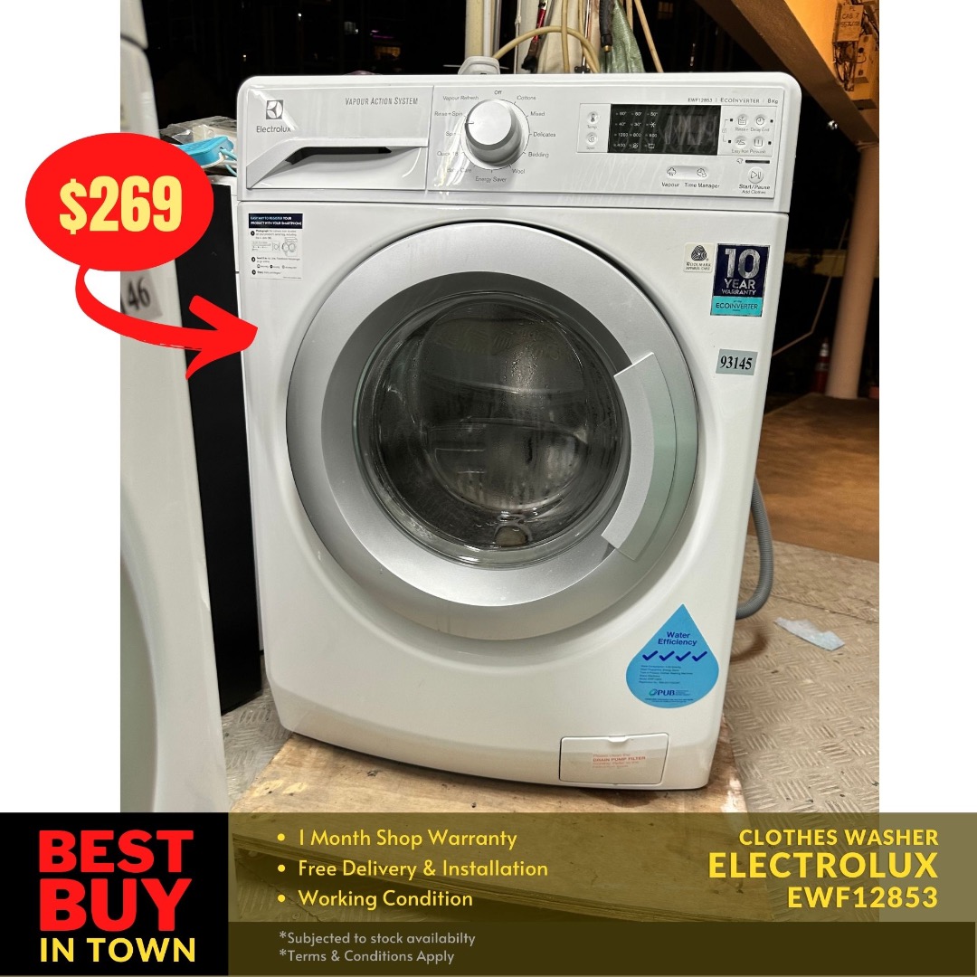 MUST BUY! ELECTROLUX 8KG Front-Loader Washing Machine EWF12853 (93145 ...