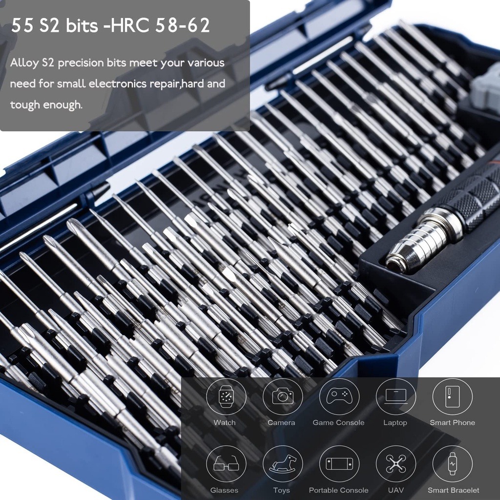 Nanch Precision Screwdriver Set Magnetic 55 in 1 Micro Screwdriver Set ...