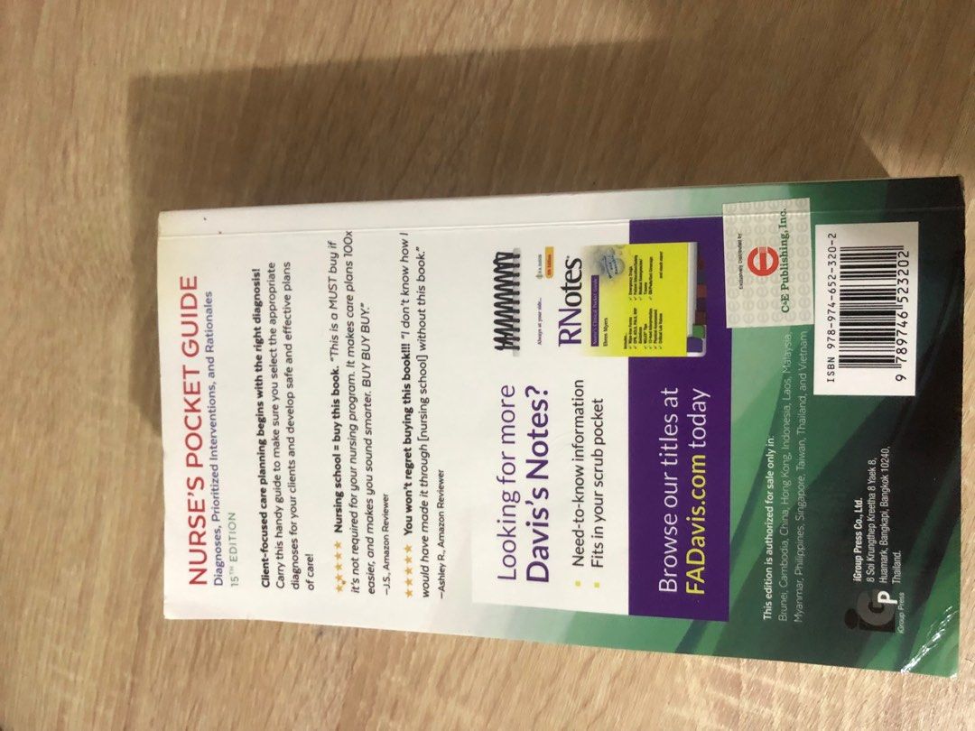 NANDA Nurse’s Pocket Guide 15th Edition, Hobbies & Toys, Books ...