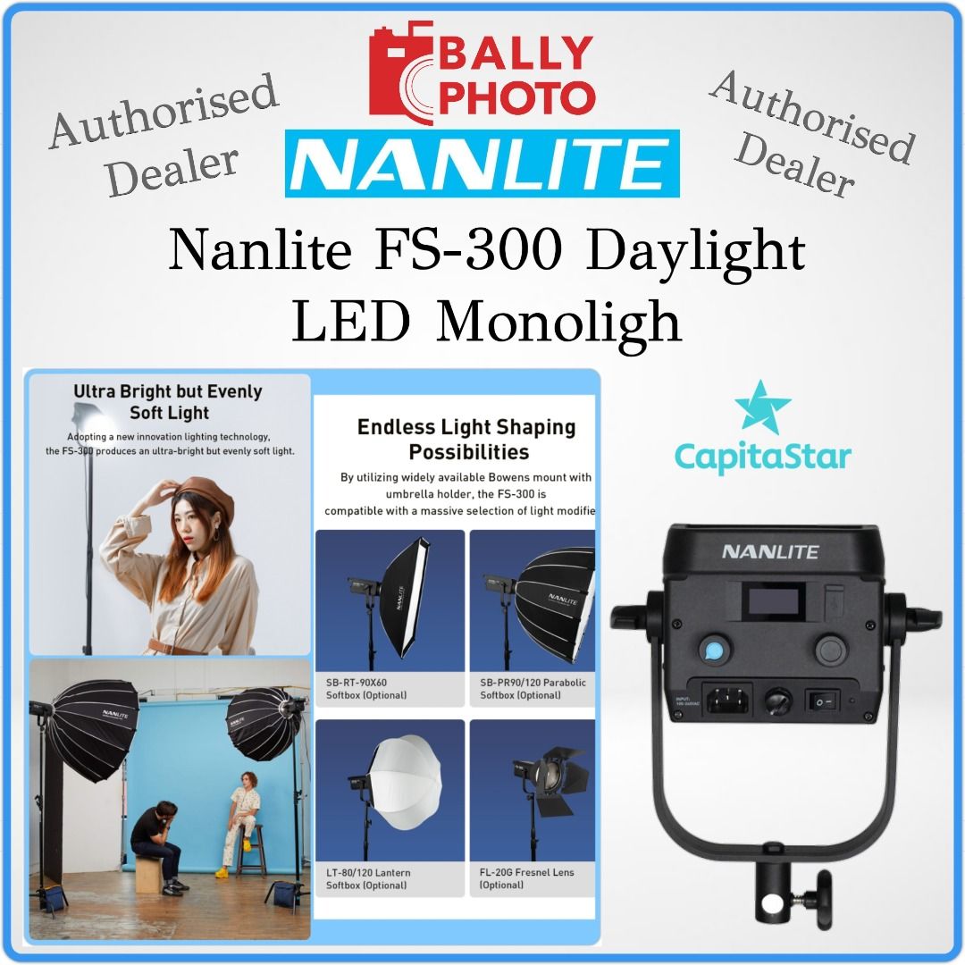 Nanlite FS-300 Daylight LED Monoligh, Photography, Photography ...