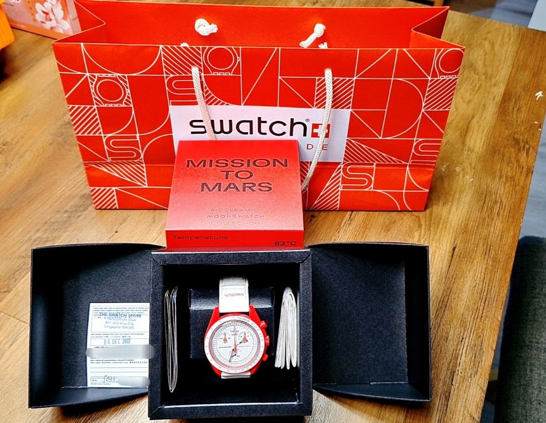 Omega x Swatch Moonswatch (Mars), Luxury, Watches on Carousell