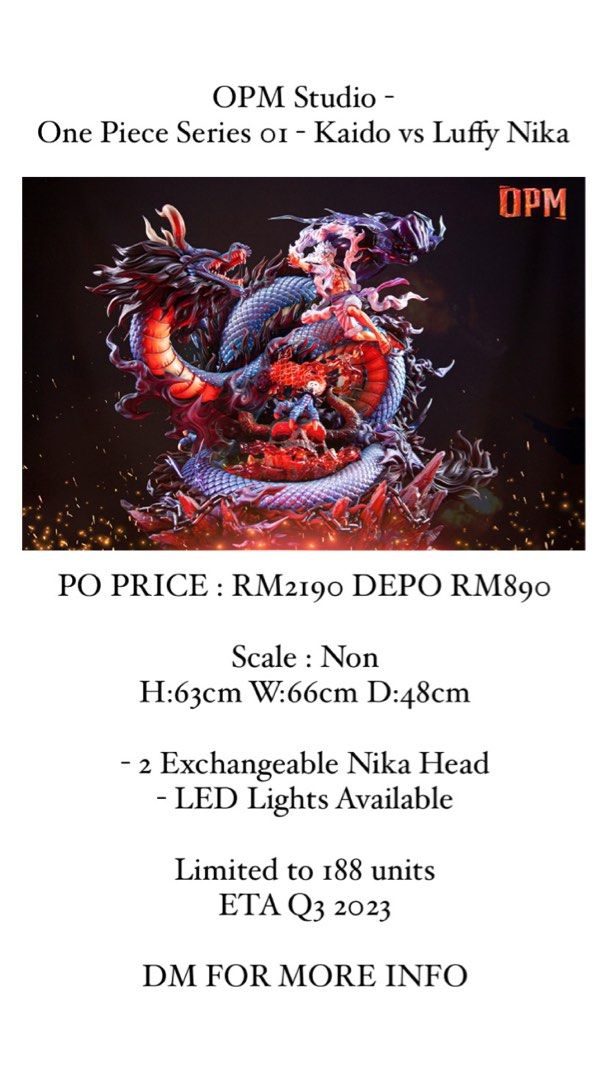 OPM Studio - One Piece Series 01 - Kaido vs Luffy Nika, Hobbies & Toys ...