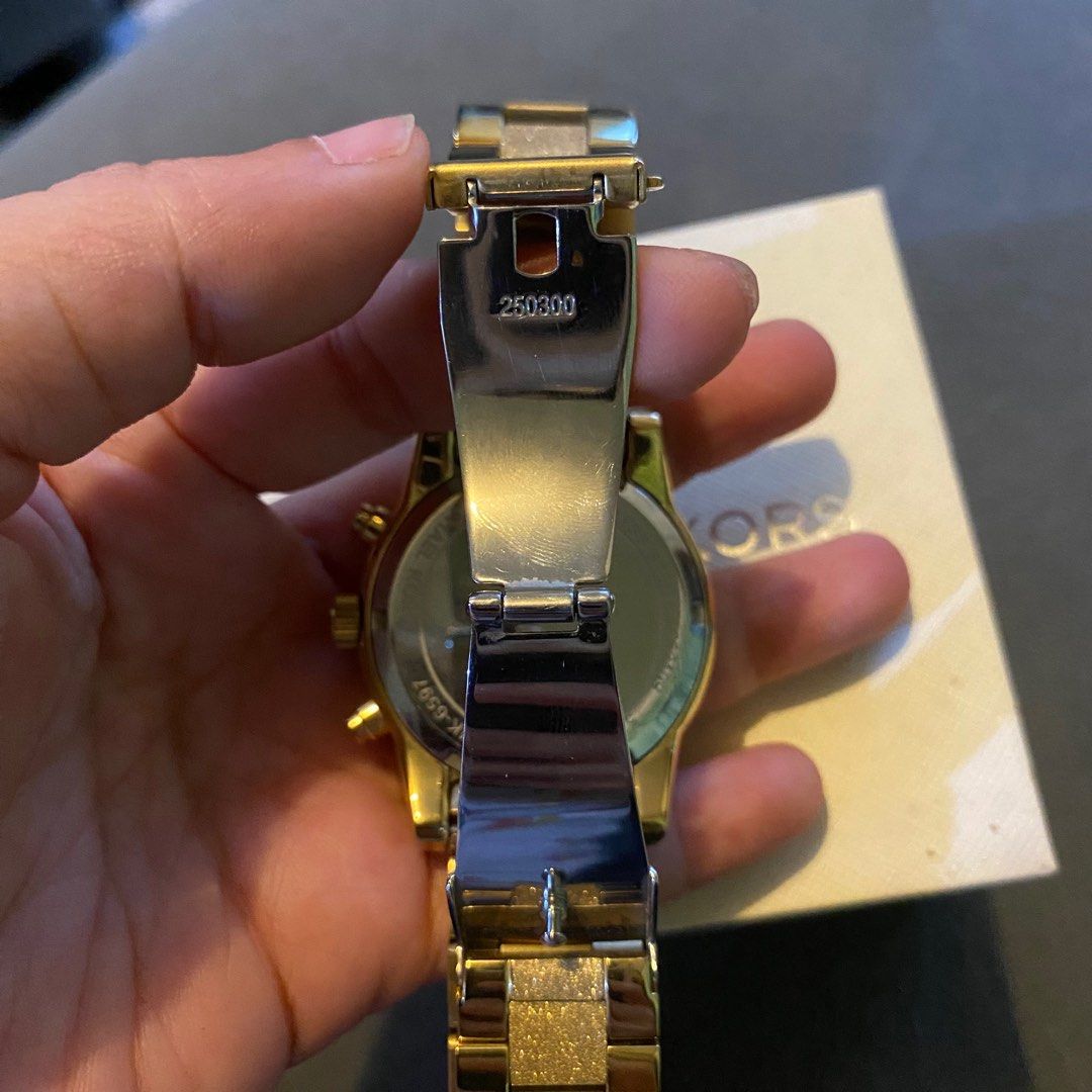 Original Michael Kors Women's Ritz Chronograph Gold-Tone Stainless ...